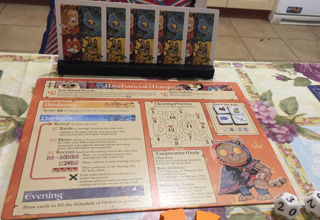 Playing solitaire ROOT using Mechanical Marquise – The Boardgames Chronicle