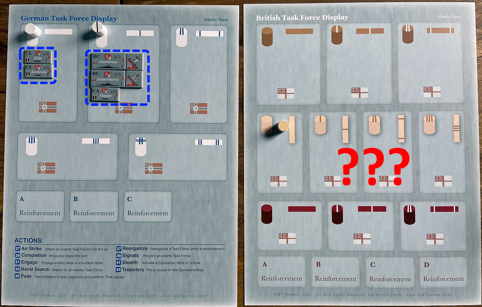 Atlantic Chase – playing solitaire Blockade Scenarios – The Boardgames ...