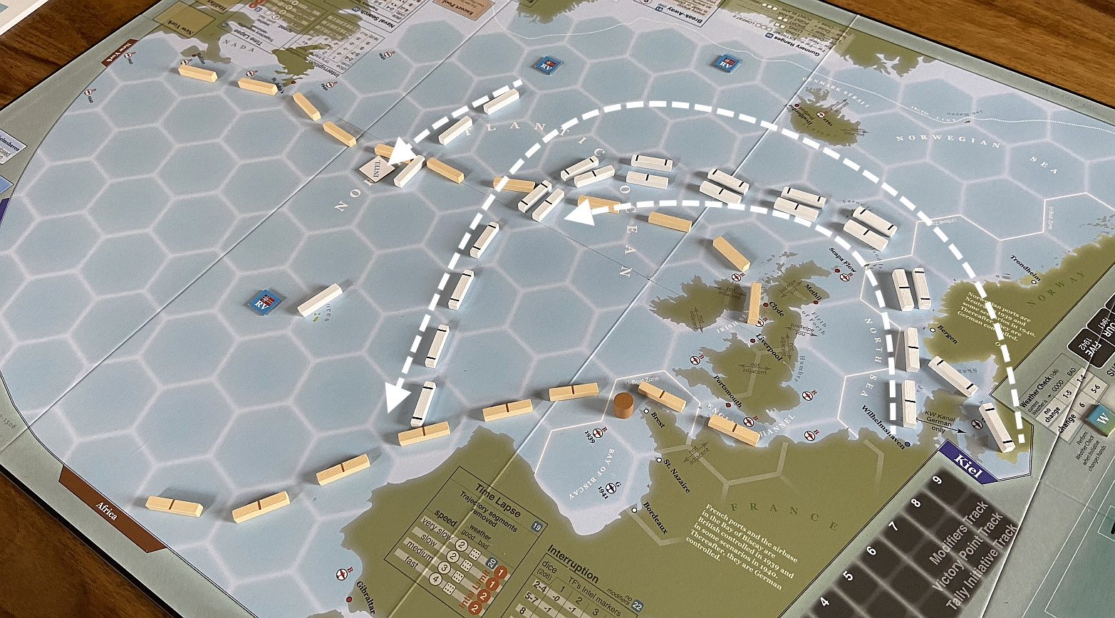 Atlantic Chase – playing solitaire Blockade Scenarios – The Boardgames ...