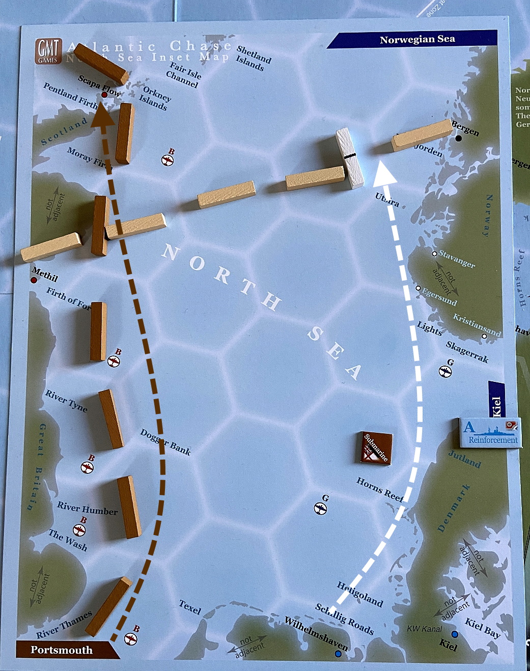 Atlantic Chase – playing solitaire Blockade Scenarios – The Boardgames ...